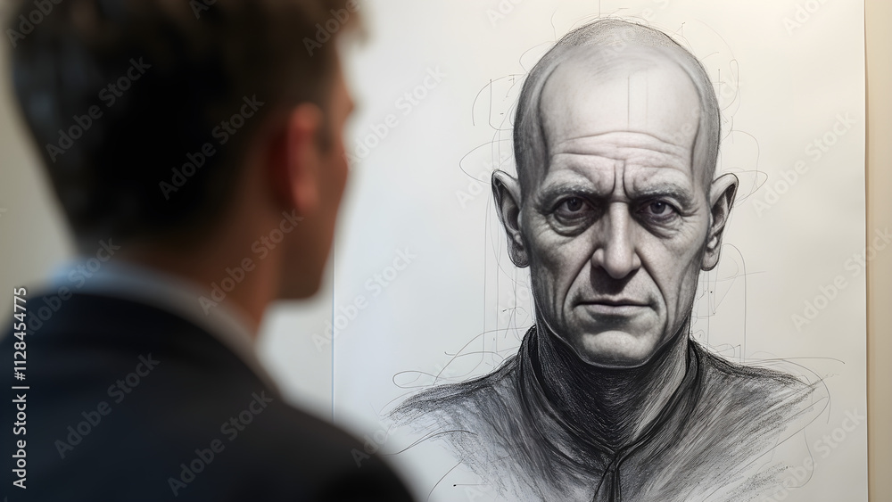 "Highly Detailed Sketch of Suspect Rendered from Witness Descriptions ...