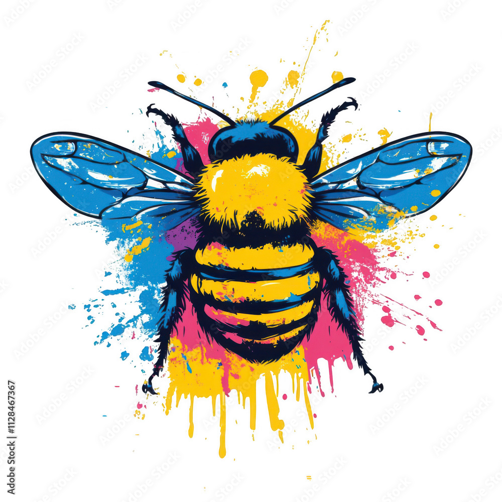 Bee head mascot logo, vector style, on transparent background, vector ...