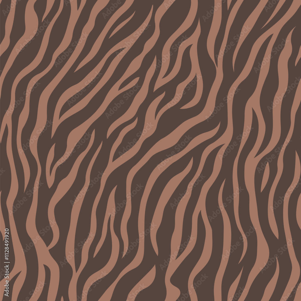 Zebra fashion pattern in mocha mousse brown color, African animal skin ...