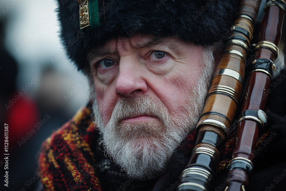 Authentic Scottish person Piper in Traditional Attire, Generative AI ...