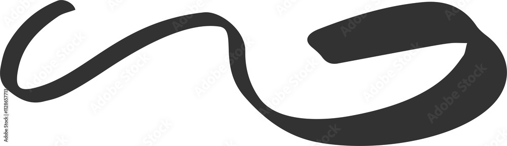 Swirl line. Swashes and flourish underline. Hand drawn calligraphic ...