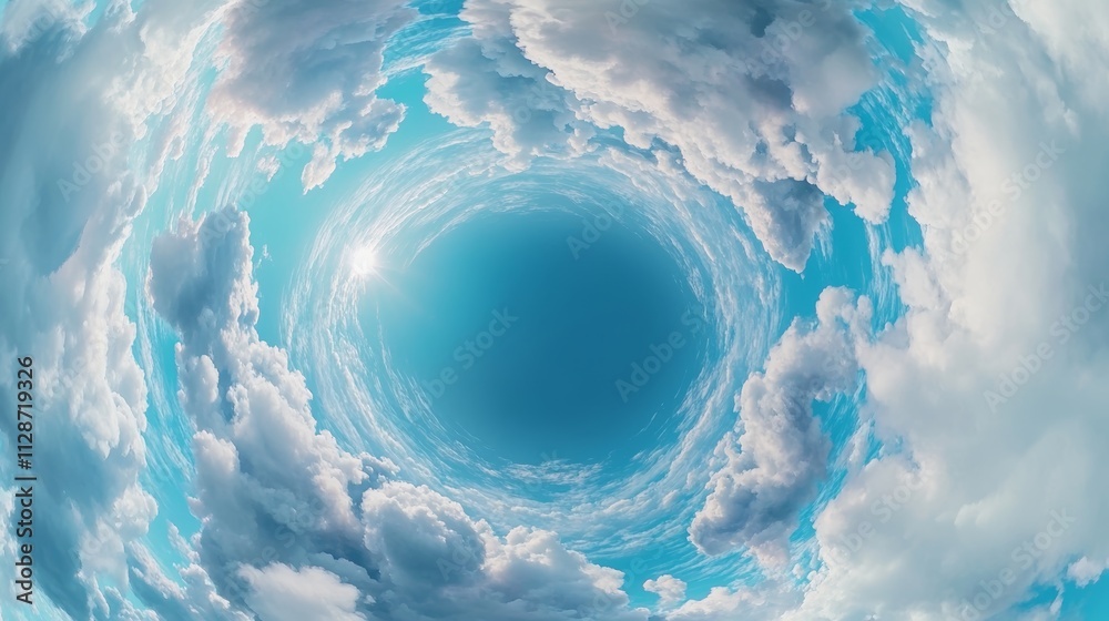 Seamless cloudy blue sky hdri panorama 360 degrees angle view with ...