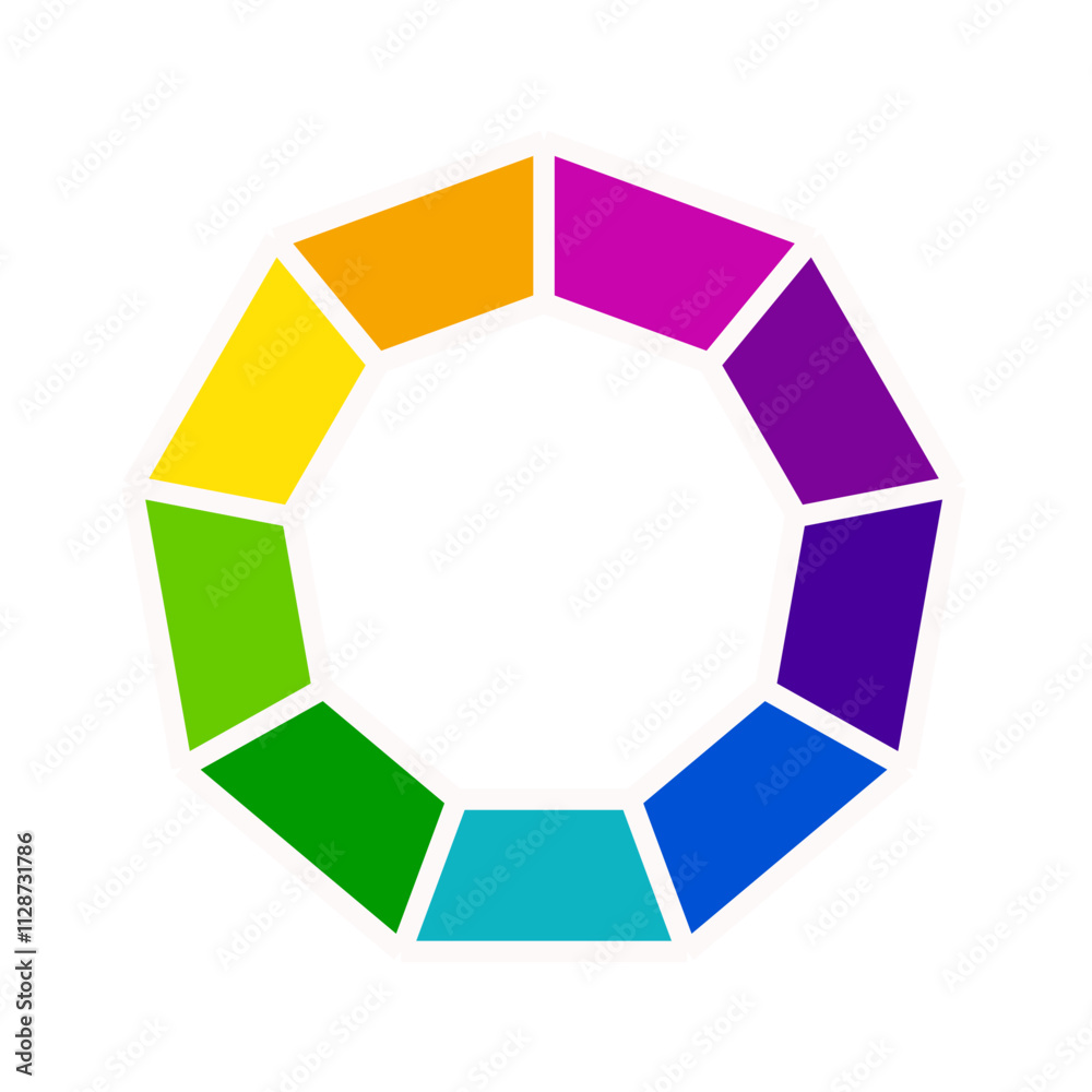 Vector de Stock Color Wheel | Interactive Color Palette Icon | Color Spectrum Wheel | Color ...