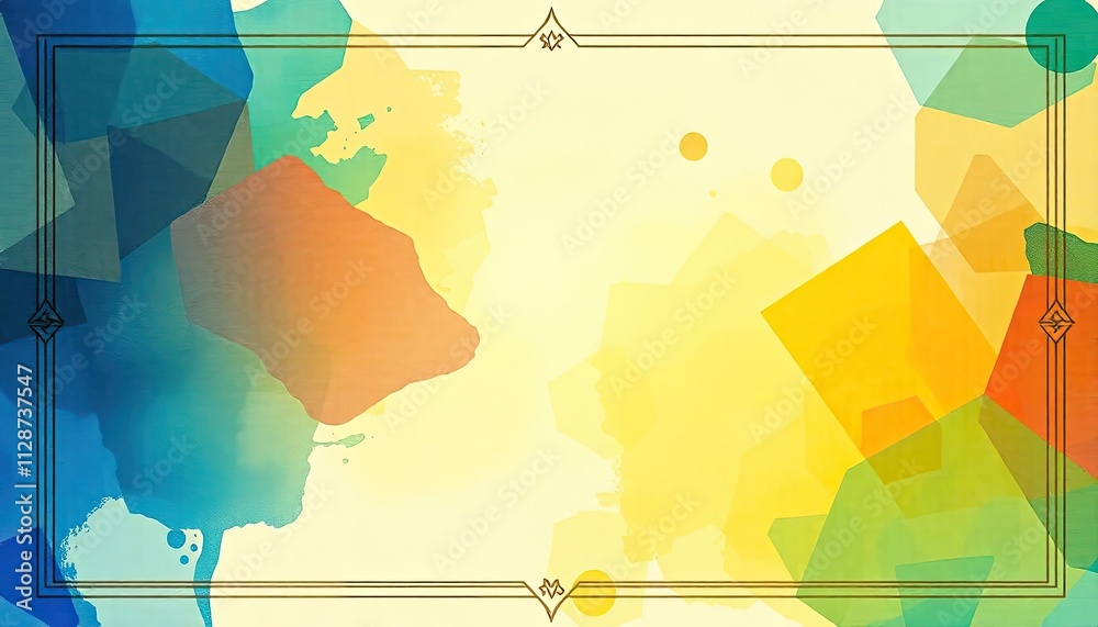 certificate background featuring rich watercolor textures and abstract ...