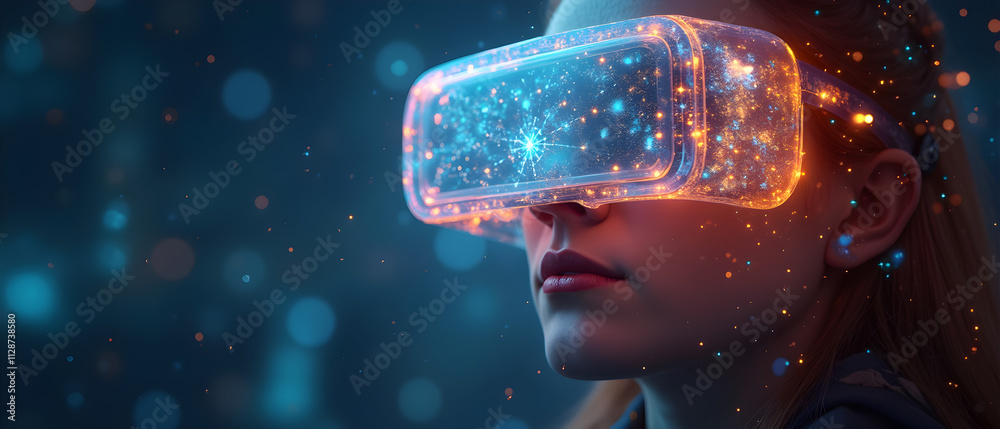"Exploring New Realms: Ultrarealistic VR Goggles Featuring a Glowing ...