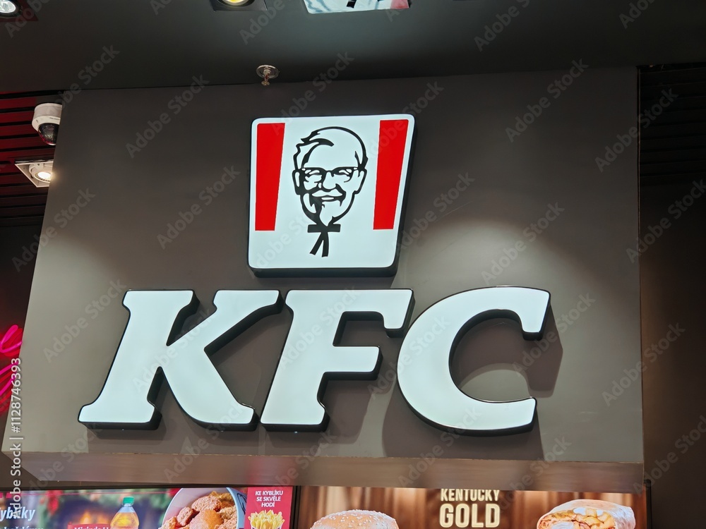 Prague,Czech Republic-October 9 2024: KFC is a globally recognized fast ...
