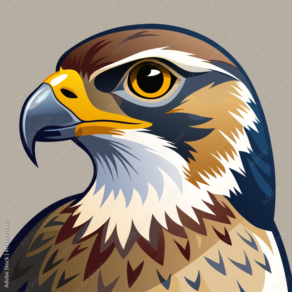 Hawk Bird Generative AI Vector and Line Art Design for Graphics" Stock ...