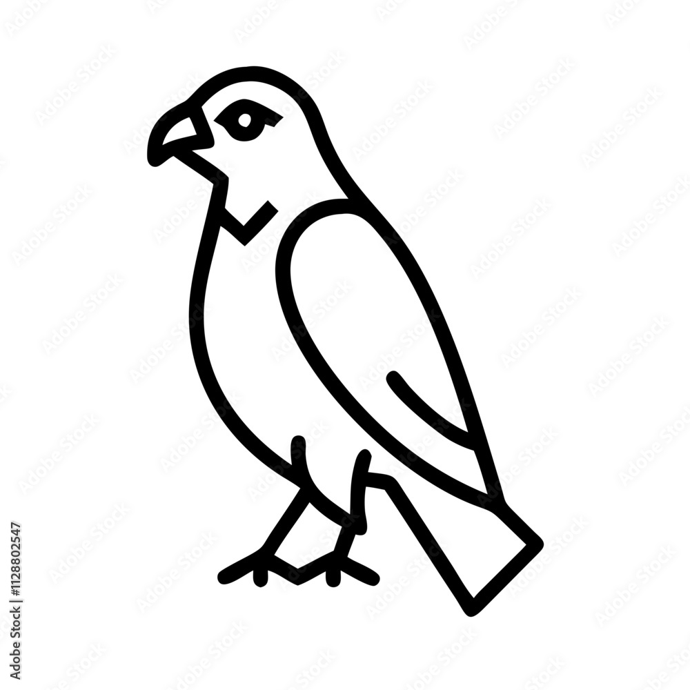 "Falcon Bird Vector & Line Art Design - Generative AI Graphics for ...