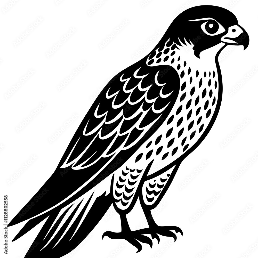 "Falcon Bird Vector & Line Art Design - Generative AI Graphics for ...