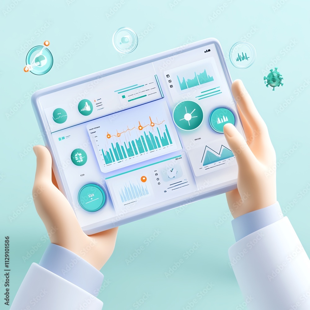 Health warning monitoring, advanced medical dashboard tracking disease ...