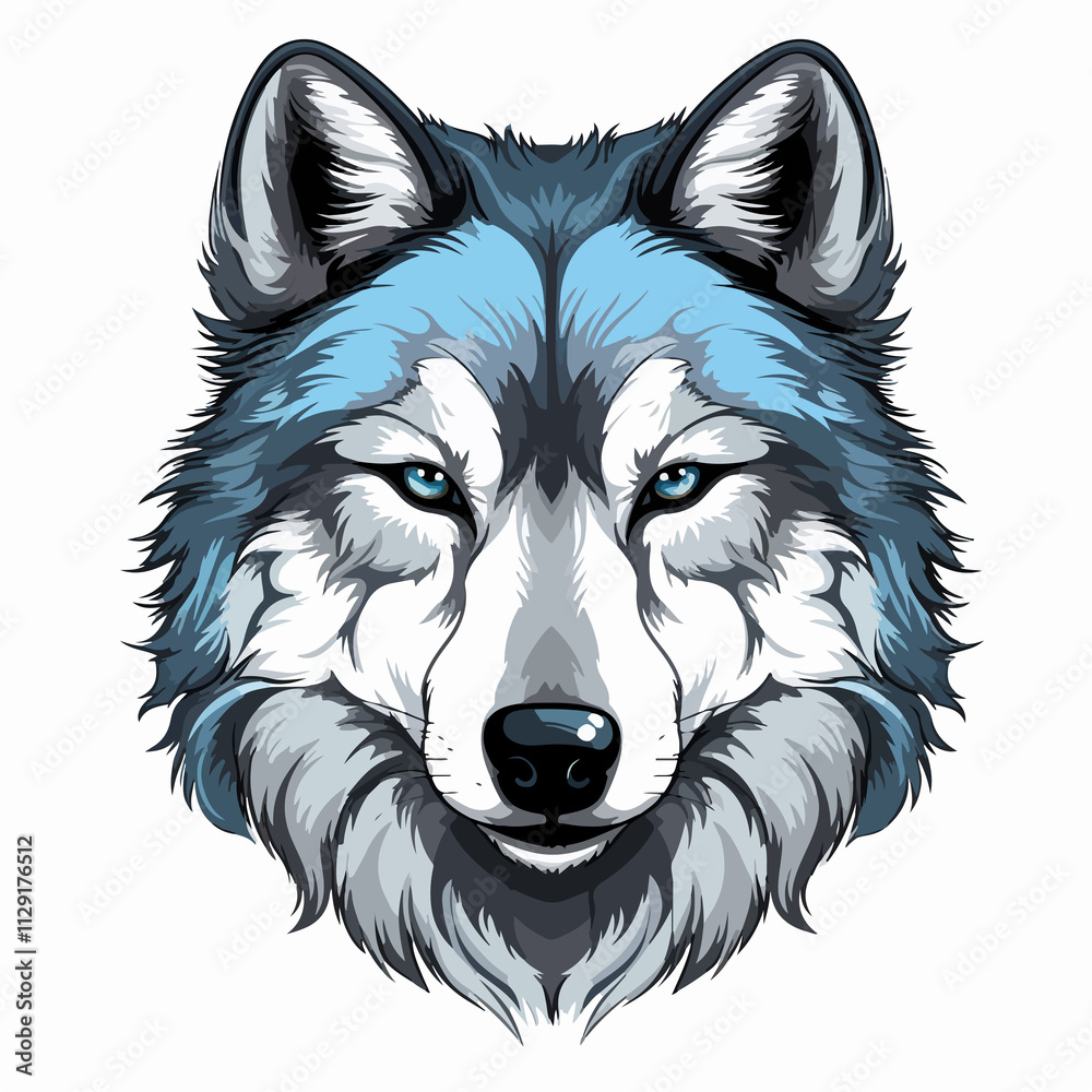 Cute Wolf Cartoon Vector Illustration for Children's Book Covers and ...