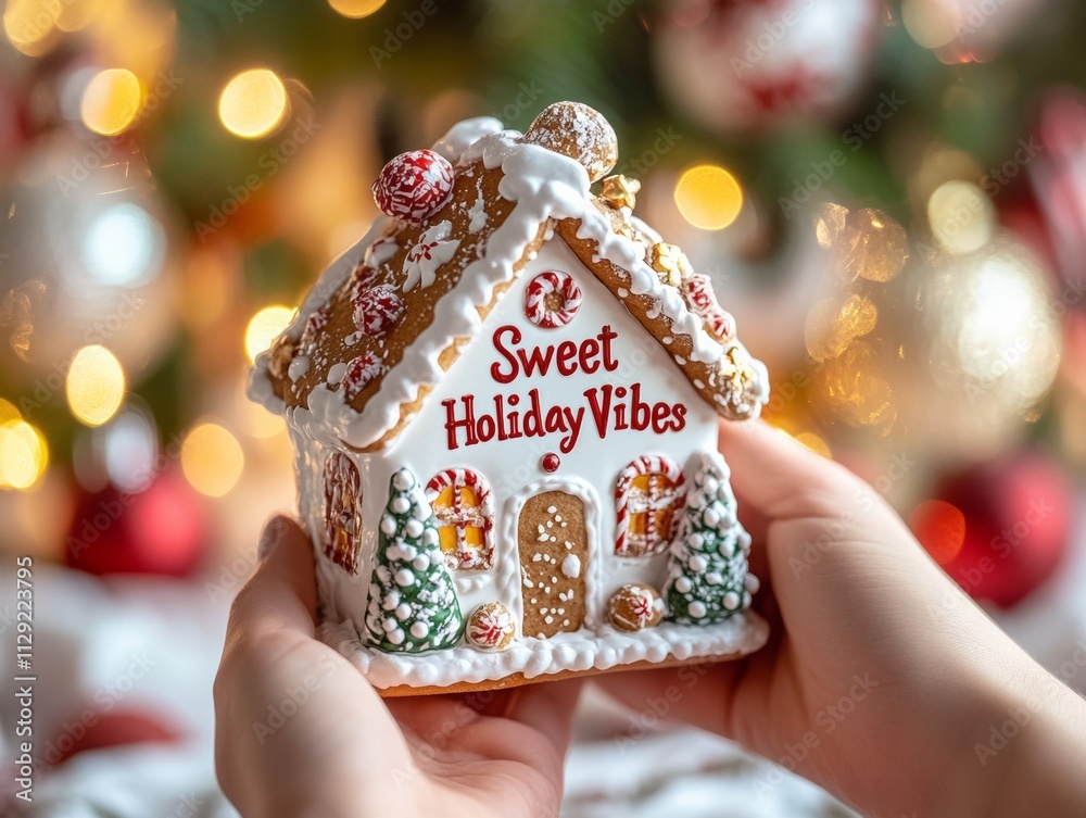 Festive Gingerbread House Design for Gingerbread House Day, Christmas ...