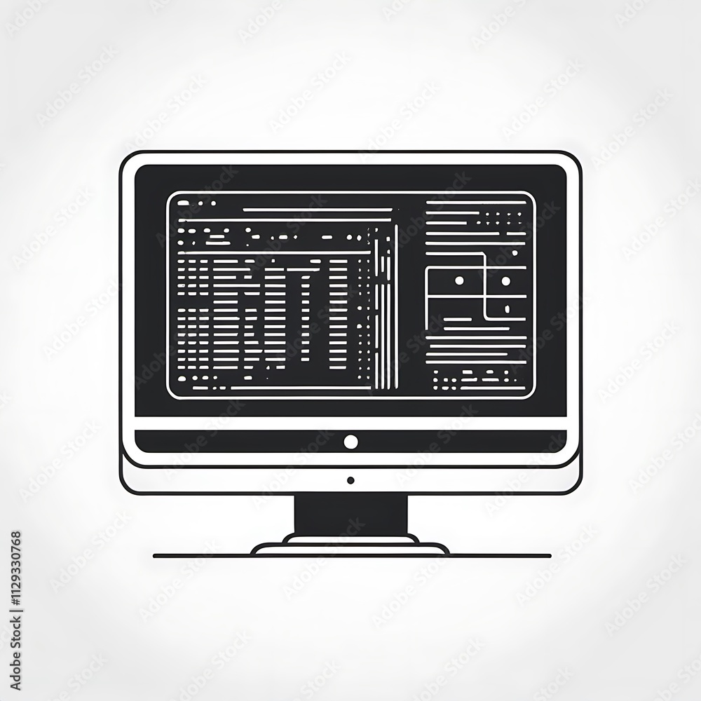 Minimalist Computer Monitor with Open Code: A sleek, minimalist design ...