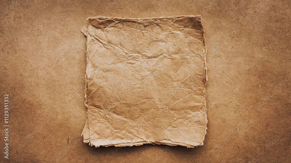 Aged Textured Square Paper with Rough Surface, Warm Beige Color ...