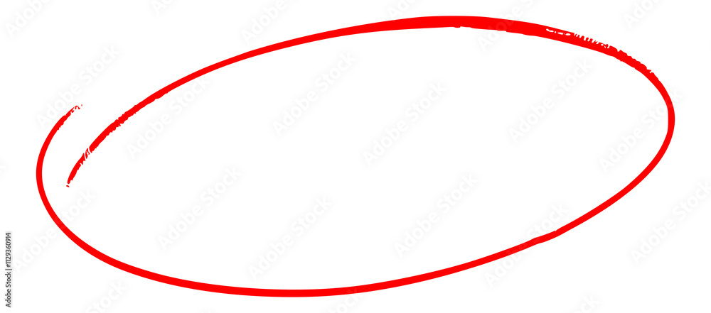 red circle mark on transparent background. png simple image for exam ...