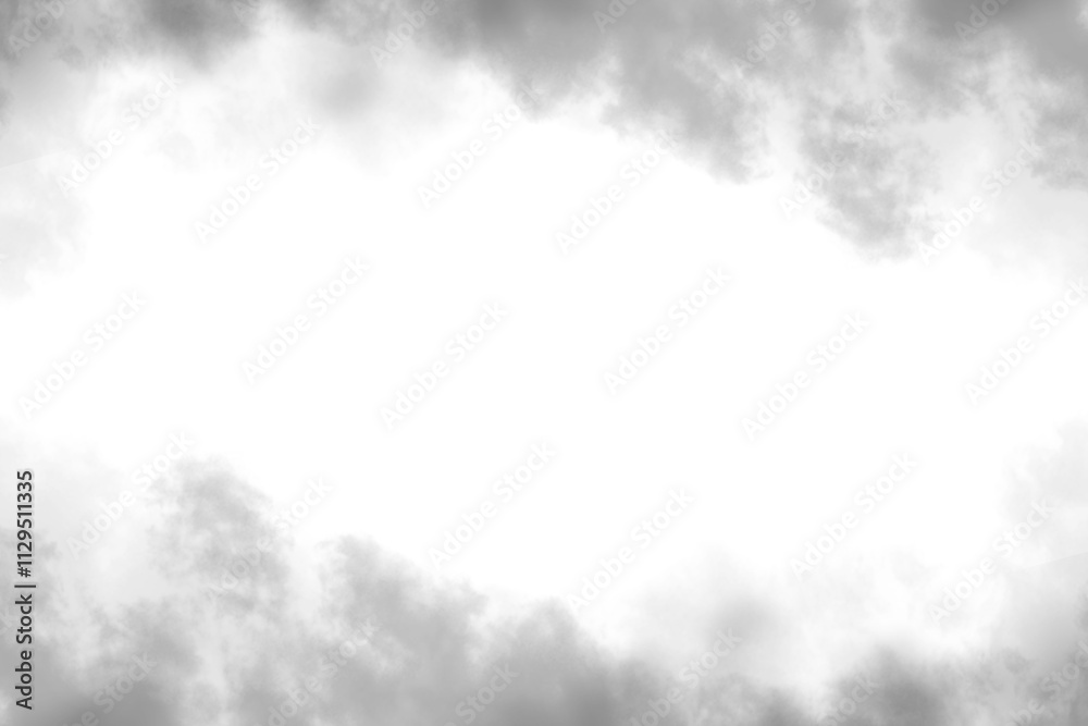 Dark smoke or fog frame design isolated on transparent background ...