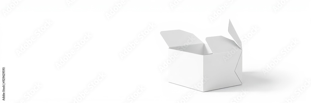 White clear folding carton box with diecut opening for packaging, box ...