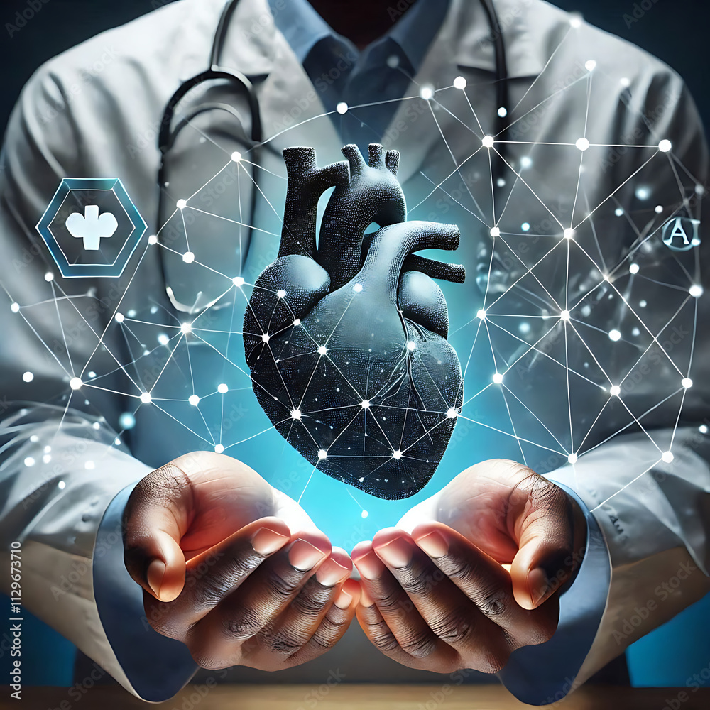 Model of human heart structure realistic vector illustration. Use for ...