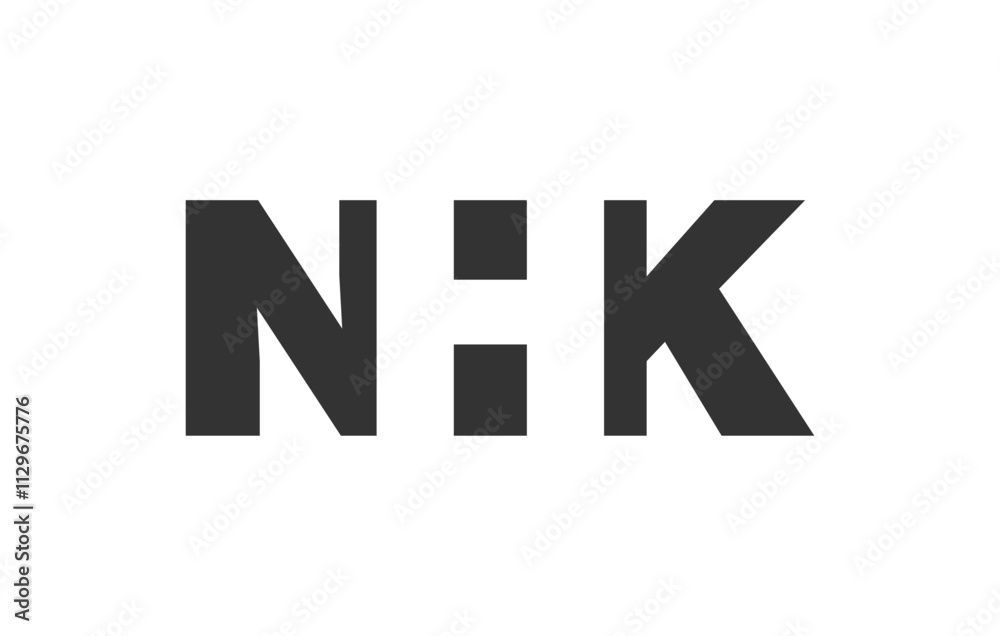 NHK logo design. Initial letter N H K bold font style for tech startups ...