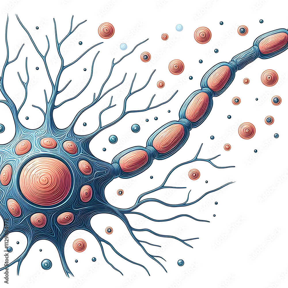 Vector infographic of Neuron and glial cells (Neuroglia). Astrocyte ...