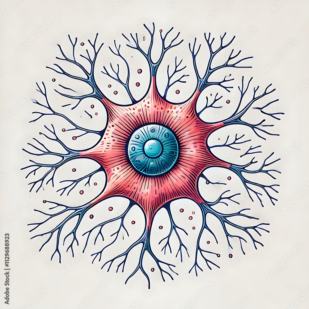 Vector infographic of Neuron and glial cells (Neuroglia). Astrocyte ...
