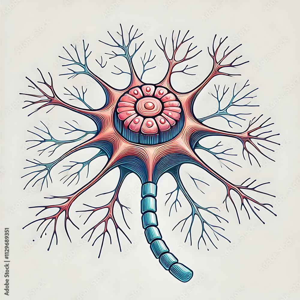 Vector infographic of Neuron and glial cells (Neuroglia). Astrocyte ...