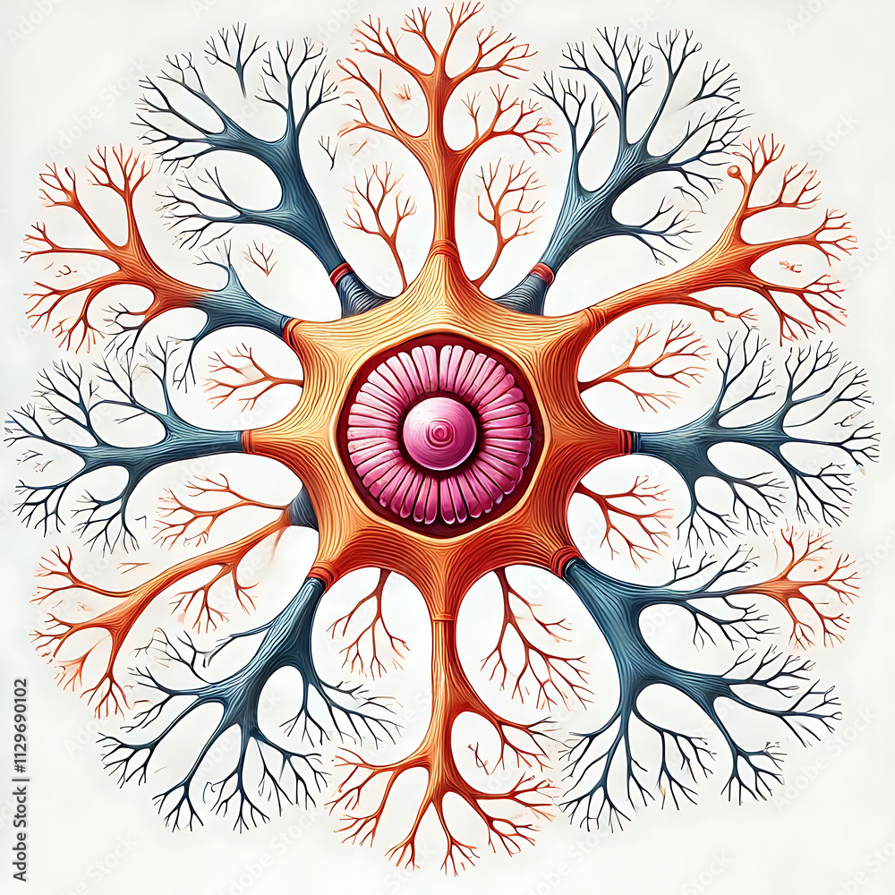 Vector infographic of Neuron and glial cells (Neuroglia). Astrocyte ...