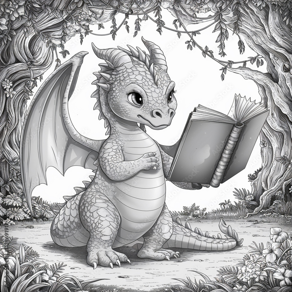 Collection of Coloring Page Mandala and Dragon Family story for ...