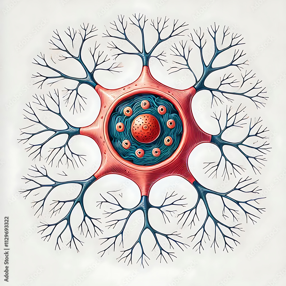 Vector infographic of Neuron and glial cells (Neuroglia). Astrocyte ...