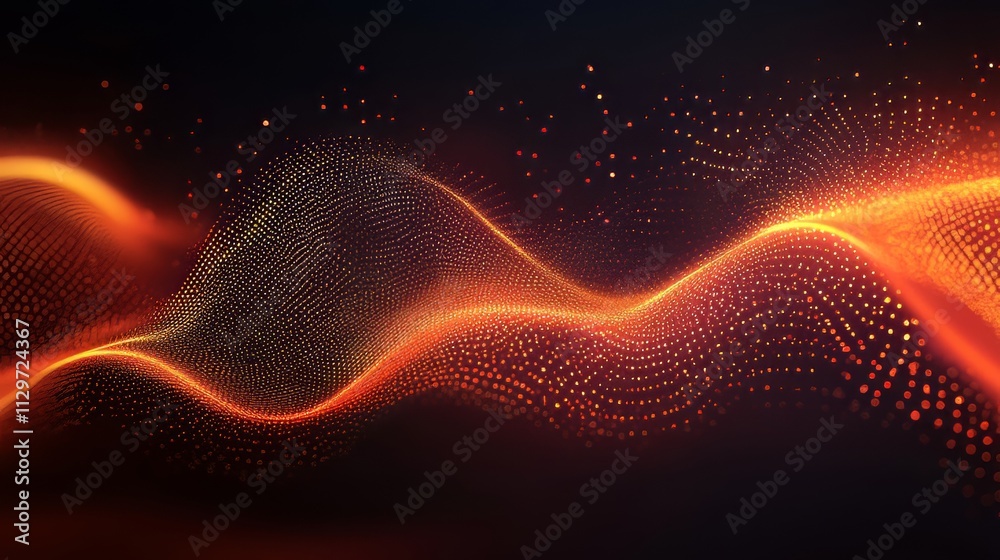Digital graphic abstract background for technological processes, neural networks, digital data ...