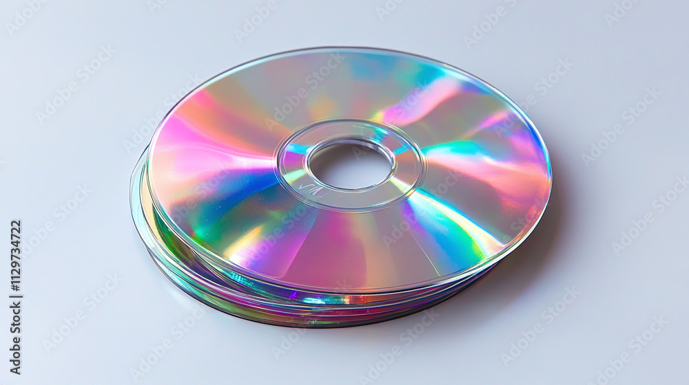 Cd dvd disk isolated on white background. circle cd-rom technology for ...