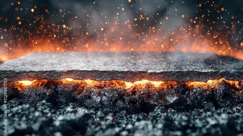 Detailed image of thermal expansion in metals under high temperatures ...