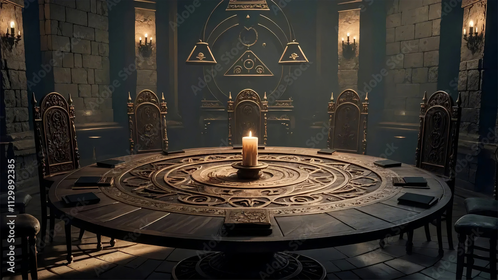 Dark Illuminati Secret Room: Mysterious Initiation Ceremony Depicted ...