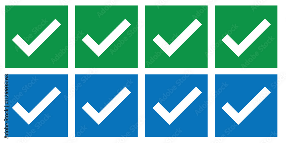 Vector de Stock checkmark vector, checkmark icon set. Check mark vector icon set. correct or ...