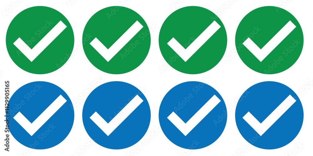 checkmark vector, checkmark icon set. Check mark vector icon set. correct or right tick mark ...