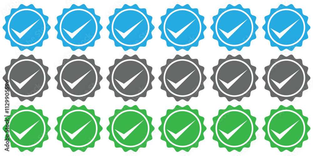 Check mark icons. Check marks symbol, logo. Green checkmark ...