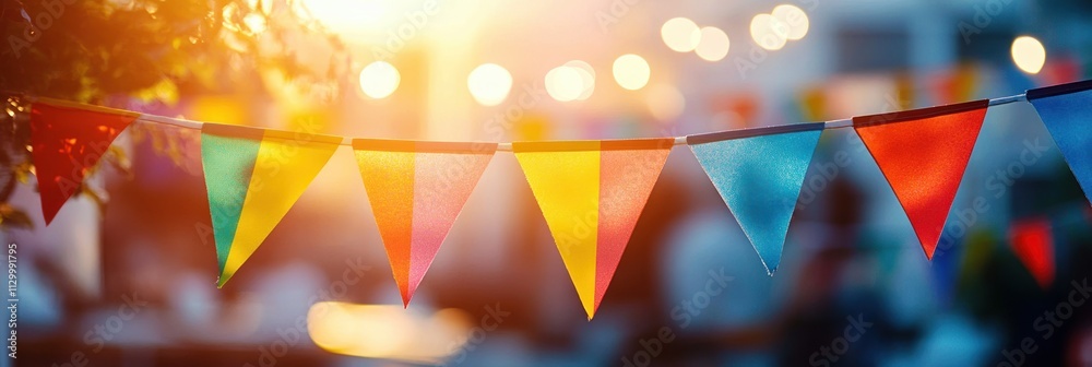 Pride Month Celebration in the Office with Rainbow Flags and Positive ...