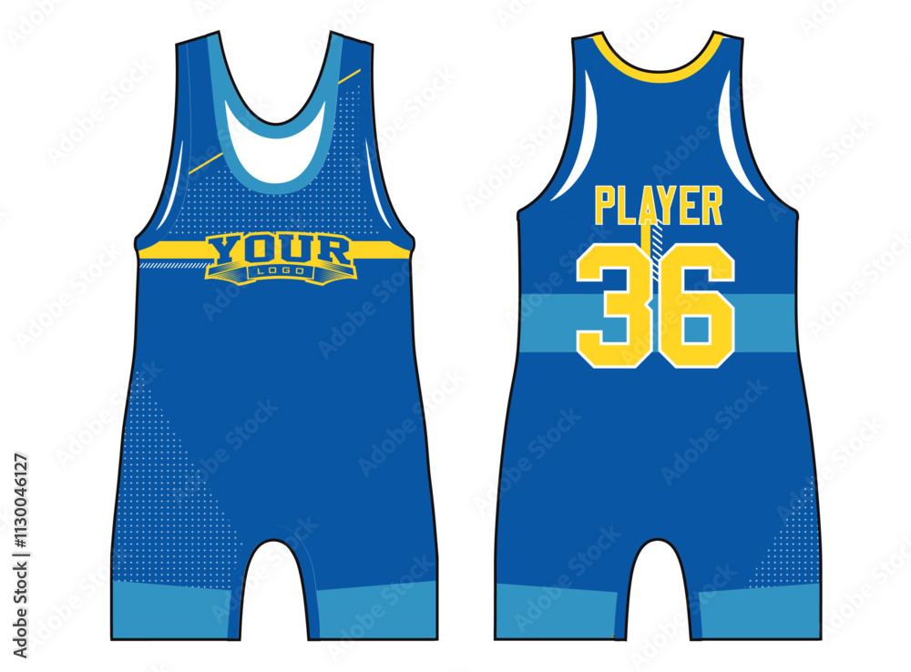Vector de Stock The Wrestling Singlets template mockup is a perfect fit ...