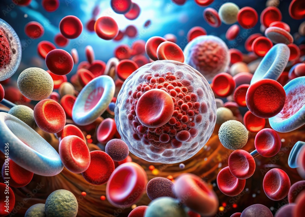 Intricate dance of red and white blood cells, a microscopic marvel ...