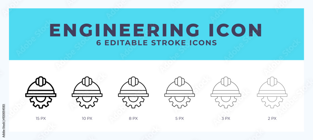 Engineering lineal icon symbol vector. Black outline for web. App ...