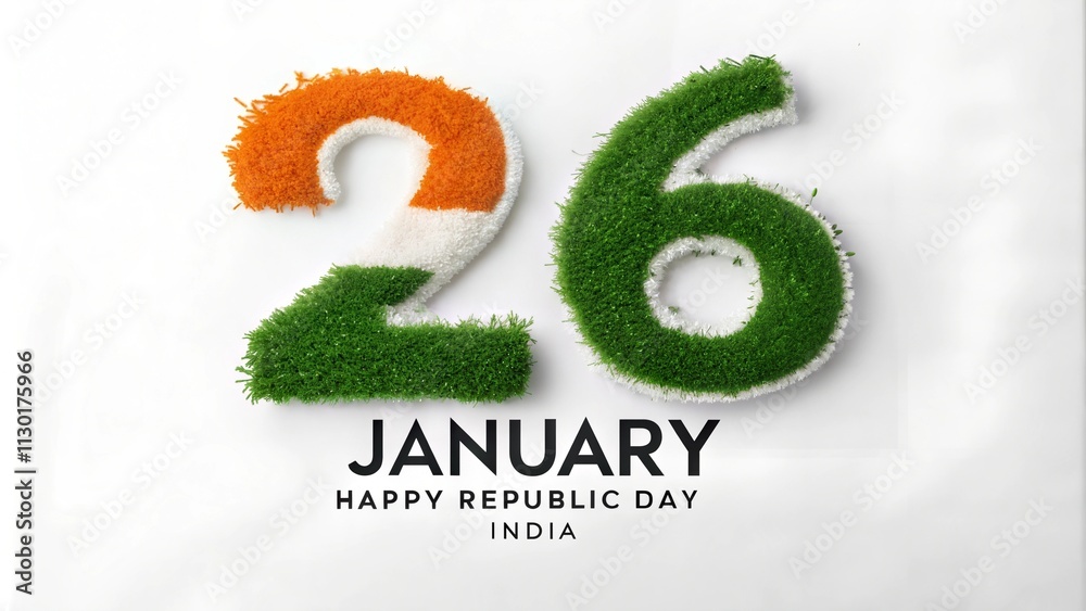 Republic Day 26th January banner Stock Illustration | Adobe Stock