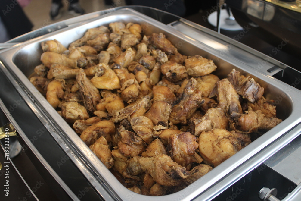 Fried chicken restaurant menu. delicious fried chicken dish Stock Photo ...