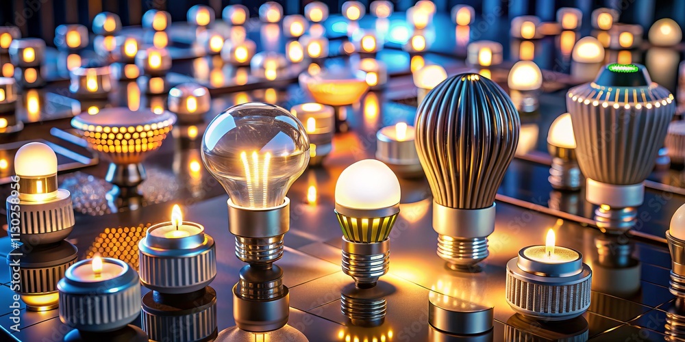 Bird's Eye View LED Lamp Illumination: Stunning Aerial Photography of ...