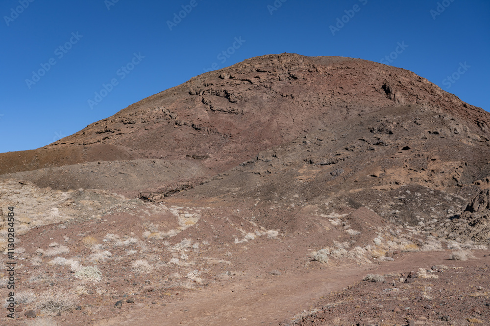 Dish Hill Crater. A cinder cone (or scoria cone) / Basalt Flow ...