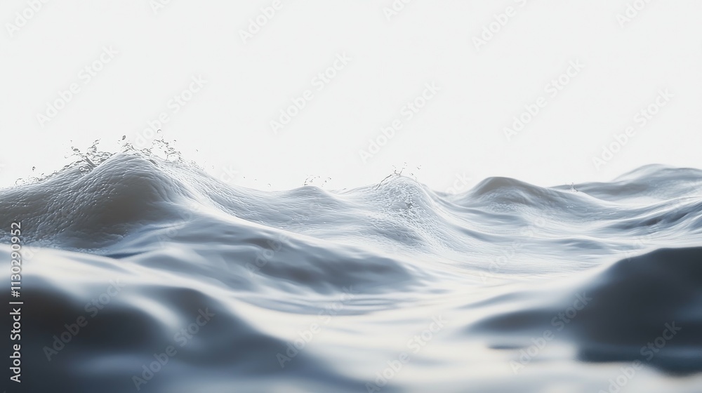 elegant water curve, splashing liquid movement, floating water ...