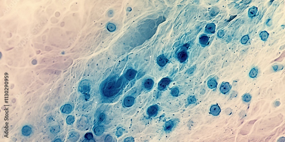 Buccal_smear_demonstrating_desquamated_squamous_cells_from_the_oral ...