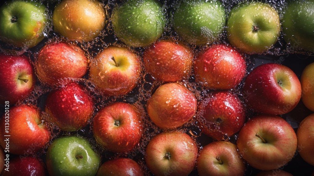 Apple packaging process visualized with apples moving through stages of ...