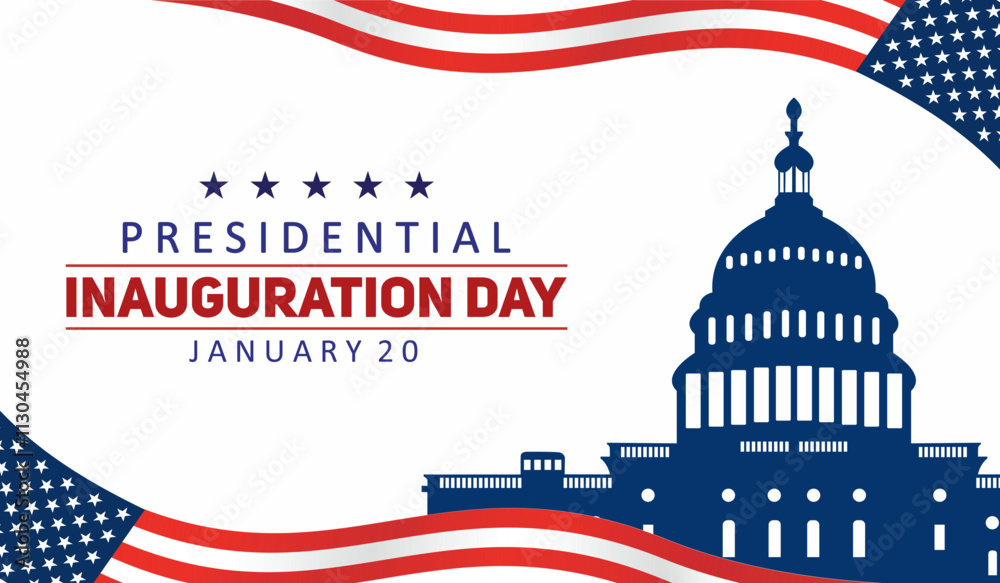 USA Presidential Inauguration Day with Capitol Building Washington D.C ...