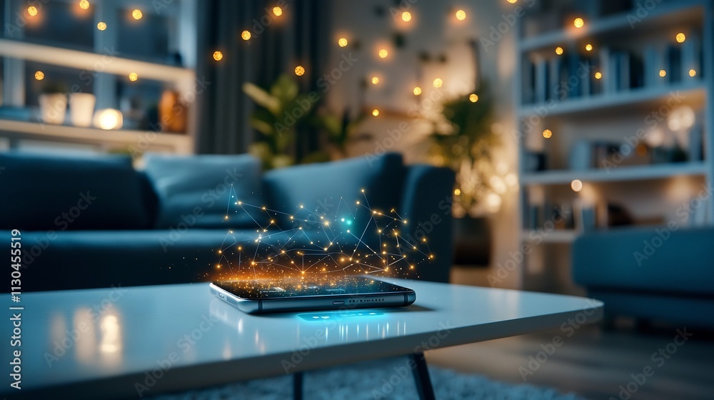 Seamless smart home connectivity showcased through a photograph of a ...