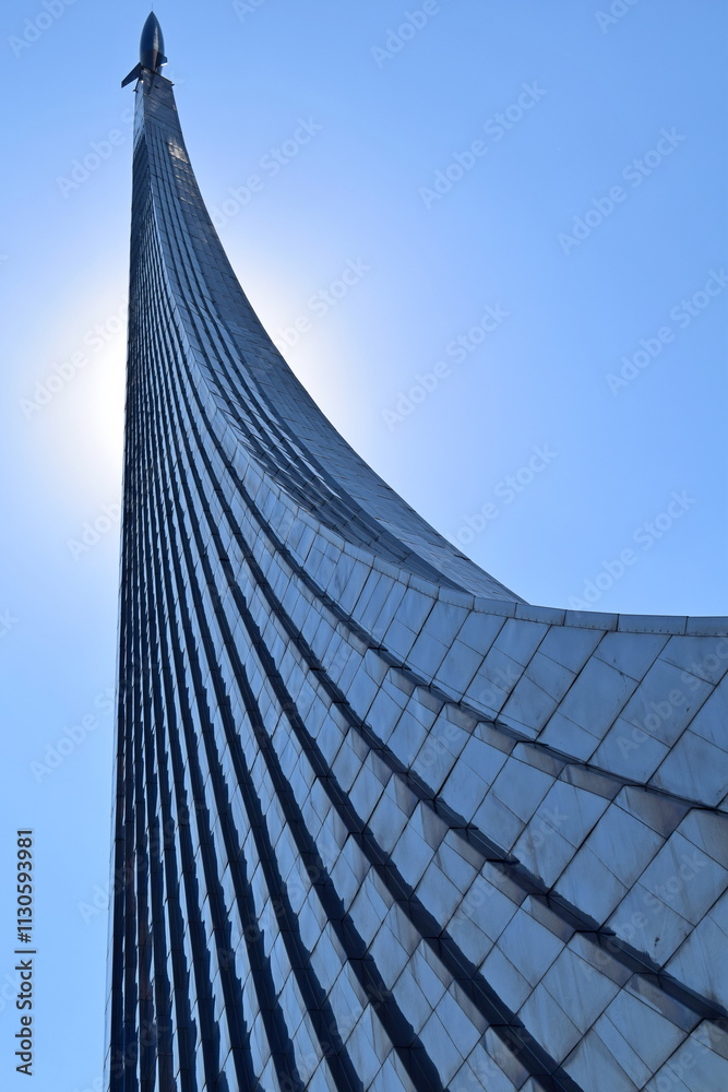 The Monument to the Conquerors of Space is a giant obelisk in Moscow ...